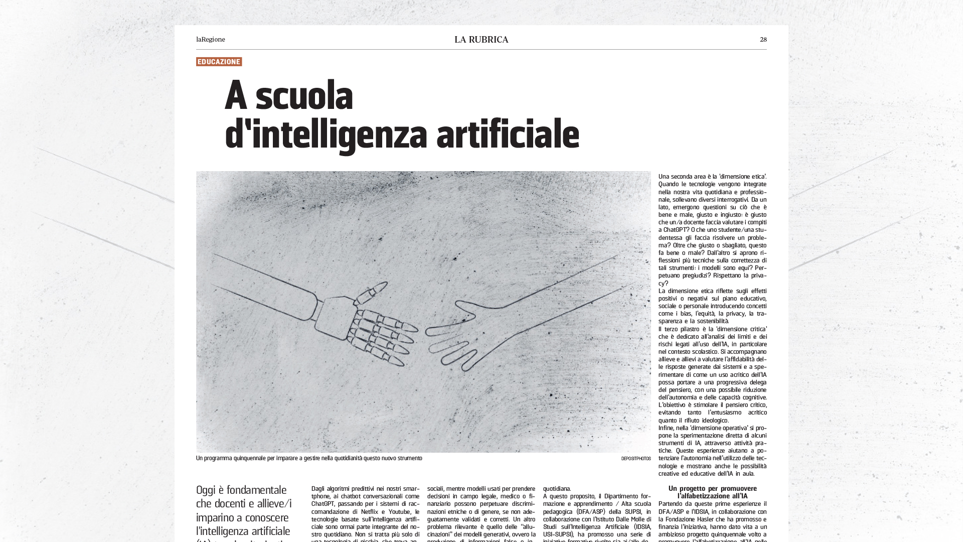 A scuola di intelligenza artificiale - SUPSI